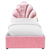 China Pink Upholstered Queen Beds Gas Lift Up Storage Platform Bed Frame for sale