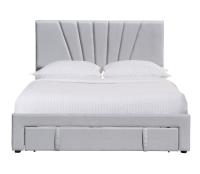 China Full Size Upholstered Storage Bed Fabric Leather ergonomic With Drawer for sale
