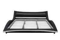 China PU Leather Curved Upholstered Bed Frame Plywood With LED Easy Assemble for sale