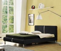 China EN1725 Upholstered Bed Frame PU Leather Plywood With Steel Legs for sale