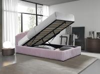 China Tufted Upholstered Low Profile Storage Platform Bed Plywood Material Custom for sale