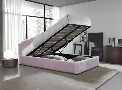 China Tufted Upholstered Low Profile Storage Platform Bed Plywood Material Custom for sale