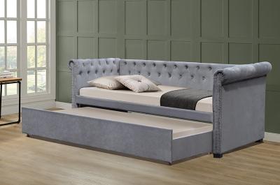 China SUNNY European Upholstered Trundle Daybed Single 90 X 190Cm Plywood Material for sale