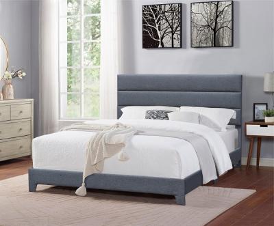 China Modern King Size Upholstered Platform Bed With Adjustable Headboard Height for sale