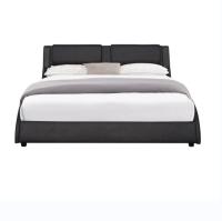 China Wave Shaped LED Bed Frame Cushion Platform Bed Frame With Adjustable LED Light for sale
