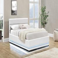 China White Solid Back Gas Lift Queen Storage Bed Comfortable For Sleep FSC for sale