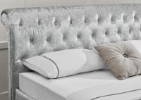 China Soft Velvet Chesterfield Ottoman Sleigh Bed Hydraulic Pistons With Huge Storage for sale