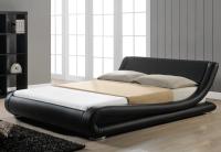 China Luxury Chesterfield Upholstered Bed Frame King Size Curved Headboard for sale