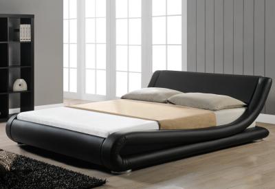 China Luxury Chesterfield Upholstered Bed Frame King Size Curved Headboard for sale