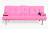 China Modern Faux Leather 3 Seater Foldable Sofa Bed With Fold Down For Living Room for sale