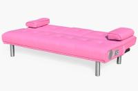 China Modern Faux Leather 3 Seater Foldable Sofa Bed With Fold Down For Living Room for sale