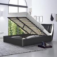 China Full Size Black PU Leather Lift Up Storage Bed Leather Bed Manufacturers Wholesale for sale