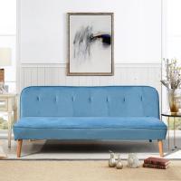 China L Shaped Folding Sofa Bed Blue/Grey Polyester Upholstered Modern Sofa Bed Wholesale for sale