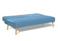 China Blue Sofa Bed,Upholstered Modern Futon Chair, Armless Comfy Sofa Couches for Living Room for sale