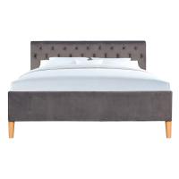 China Grey Tufted Upholstered Platform Bed Double Size For Bedroom Wholesale Bed Manufacturers for sale