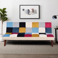 China Modern Colored Fabric Sofa Bed Foldable Reclining Positions Europe Style for sale
