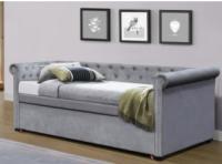 China Grey Colour Multifunctional Upholstered Trundle Daybed With Storage for sale
