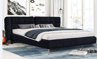 China Customizable Velvet Fabric Upholstered Plywood King Bed Frame longevity for sale