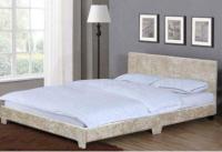 China King Size Fabric Velvet Microfiber Modern Wood Bed Frame Button tufting for sale