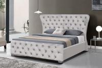 China Customizable Crushed Velvet King Home Furniture Bed Frame With Buttons for sale