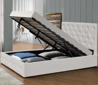 China White Double Size 500 Lbs Gas Lift Storage Bed With 28 Slats for sale