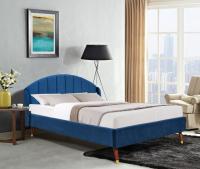 China Modern Style EN1725 Upholstered King Bed Frame Platform With Ear for sale