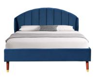 China Modern Style EN1725 Upholstered King Bed Frame Platform With Ear for sale