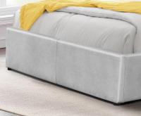 China Double Size Upholstered Gas Lift Platform Bed Frames Hydraulic System With Storage for sale