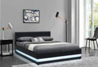 China Modern Bsci Led Upholstered Bed Full Queen Size Platform With Headboard for sale