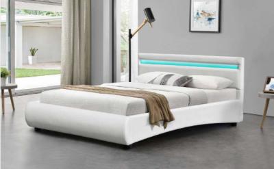 China King size Led Upholstered Bed Fram optional colors with comfortbale sleep BSCI for sale