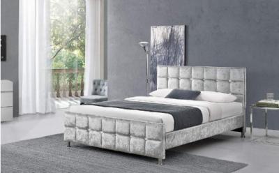 China Oem Plywood Upholstered Fabric Beds Fashion Headboard / Footboard for sale