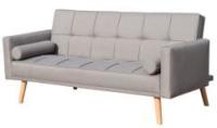 China Grey Fabric Customised Foldable Sofa Bed With Reclining Positions For Maximum Comfort for sale