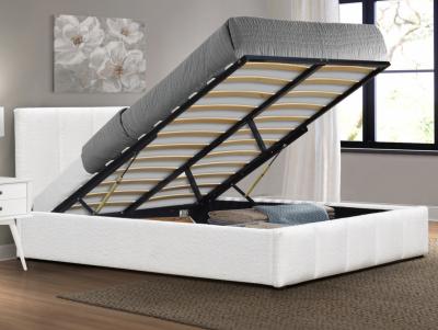 China Gas Lift Up Storage 400lbs Upholstered Platform Bed Wooden With Hydraulic for sale