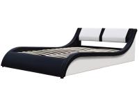 China White And Black Oem Double Bed Gas Lift Frame Faux Leather Bsci for sale