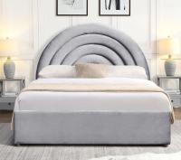 China Boucle Gas Lift Storage Bed Frame with Hydraulic Storage,No Box Spring Needed for sale
