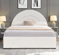 China Boucle Gas Lift Storage Bed Frame with Hydraulic Storage,No Box Spring Needed for sale