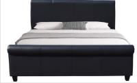 China Black Faux Leather Upholstered Bed WIth BSCI for sale