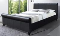 China Black Faux Leather Upholstered Bed WIth BSCI for sale