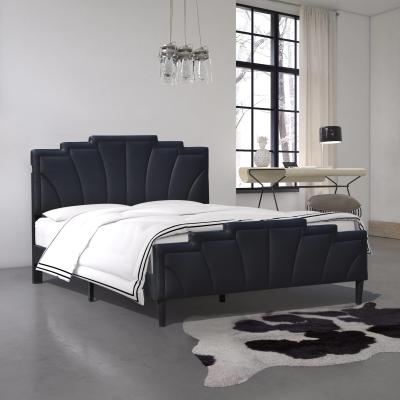 China A very ordinary Upholstered Bed Frame with a distinctive headboard,different from others. for sale