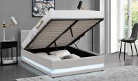 China Home Furniture Full Queen Size Upholstered Platform Bed With LED Light for sale
