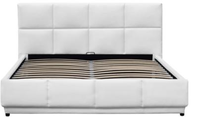China Optional Color Faux Leather Gas Lift Storage Bed With LED  Light  For Good Sleeping for sale