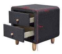 China Linen Fabric Fabric Bedside Table for sale