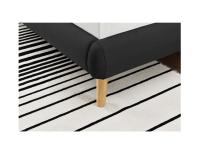 China FSC OEM Black Linen Upholstered Queen Bed Fabric Cover for sale