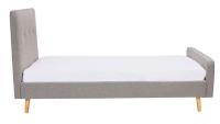 China Single Size Children Upholstered Bed Plywood Light Grey Linen Fabric ODM for sale