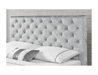 China Full Size Crush Velvet Fabric Upholstered Bed Frame CE Certification for sale