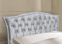 China Small Single Plywood Bed Frame 190cm Length Crushed Velvet With Characteristic Headboard for sale