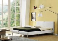 China Simple Bedroom Faux Leather Bed CE ROSH BSCI Certification for sale