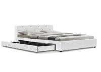China Sunny Modern Faux Leather Storage Bed Double Size With Drawers OEM for sale