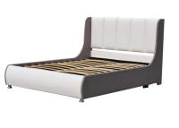 China ODM American Style Bed Frame Queen Size White Faux Leather With Gas Lift for sale