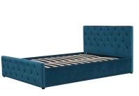 China Headboard Footboard Tufted Storage Bed Fabric Button King Size Gas Lift for sale